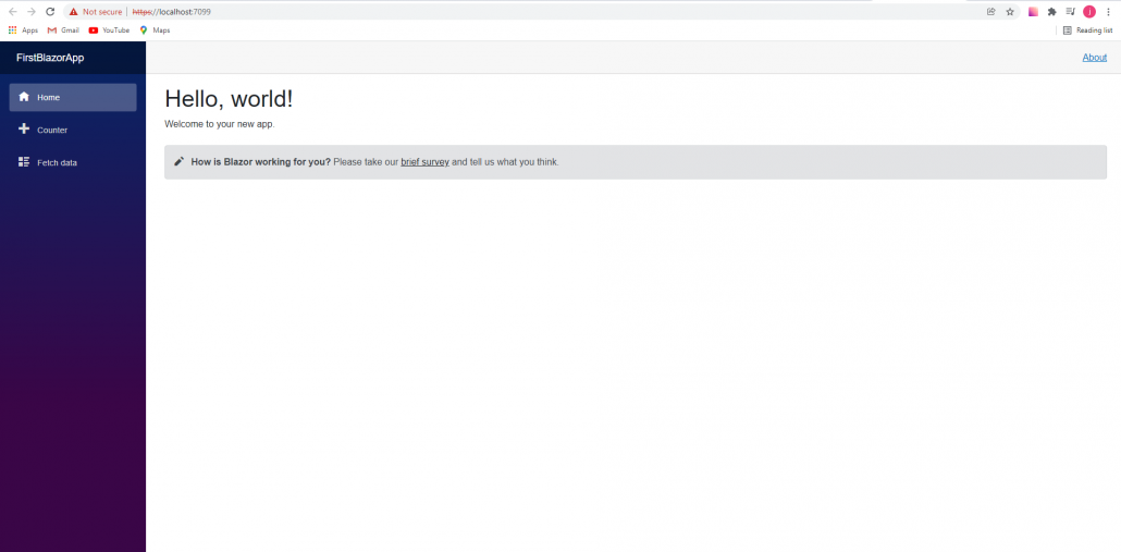 Explore Web app with Blazor Framework for Interactive Web App