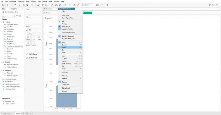 Tableau Tool to Visualize and Analyze Data for Business Purposes
